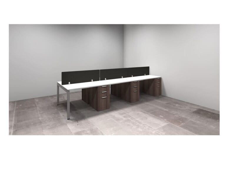6 Cubicle Desk with Electrical 48" x 24" Each - Modern Cubicles