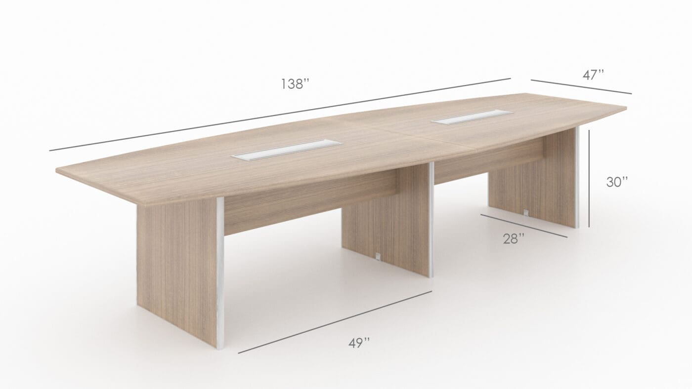 Potenza Modern Conference Table - Choose Size 8' - 12'