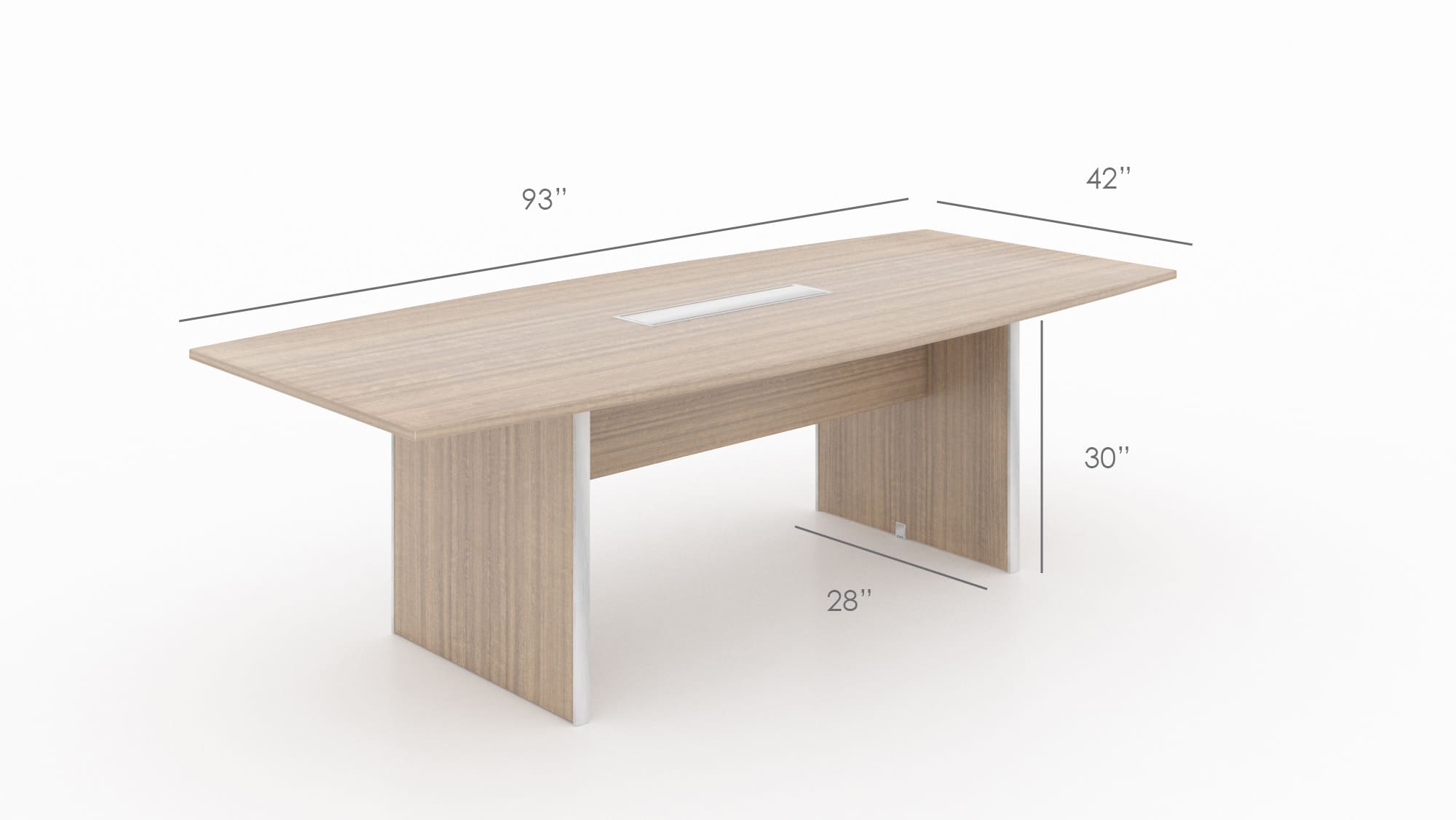 Potenza Modern Conference Table - Choose Size 8' - 12'