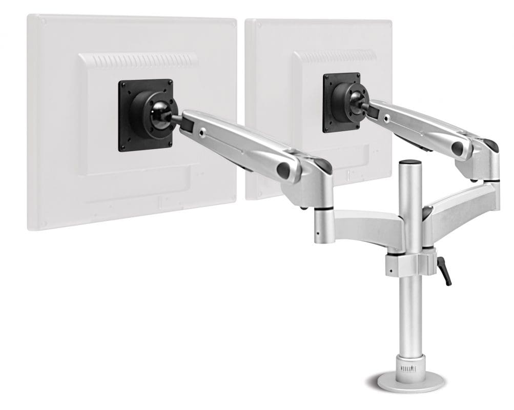 Monitor Arm - Dual PREMIUM Swing Arm - Smart Buy Office Furniture ...