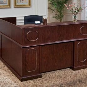 Potenza Curved Reception Desk - Modern Reception Desk - 2 Person Curved ...