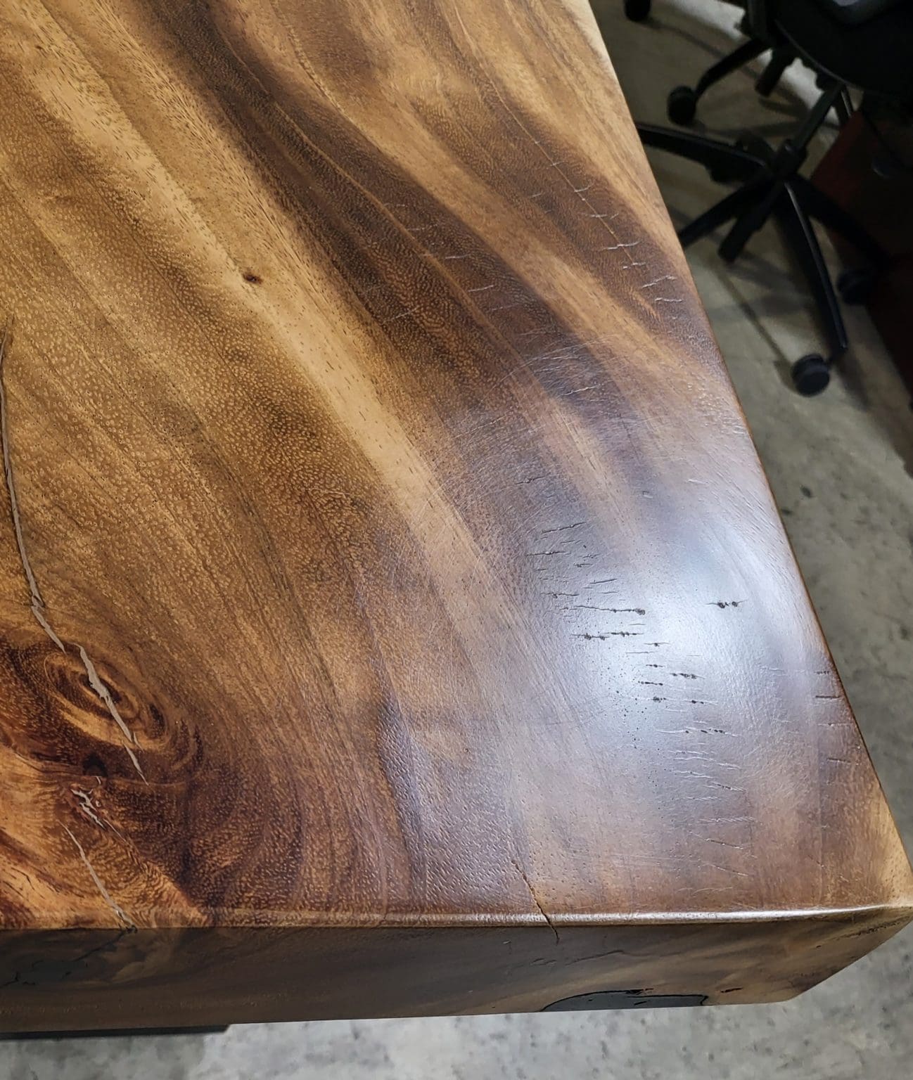 Live Edge Conference Table - Parota Wood Slab Dining Table - 96"
